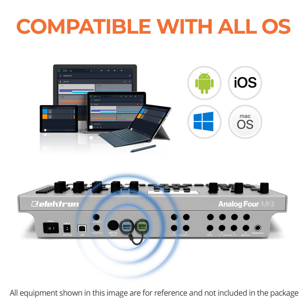 Premium Bluetooth MIDI adapter for 5-pin DIN MIDI devices