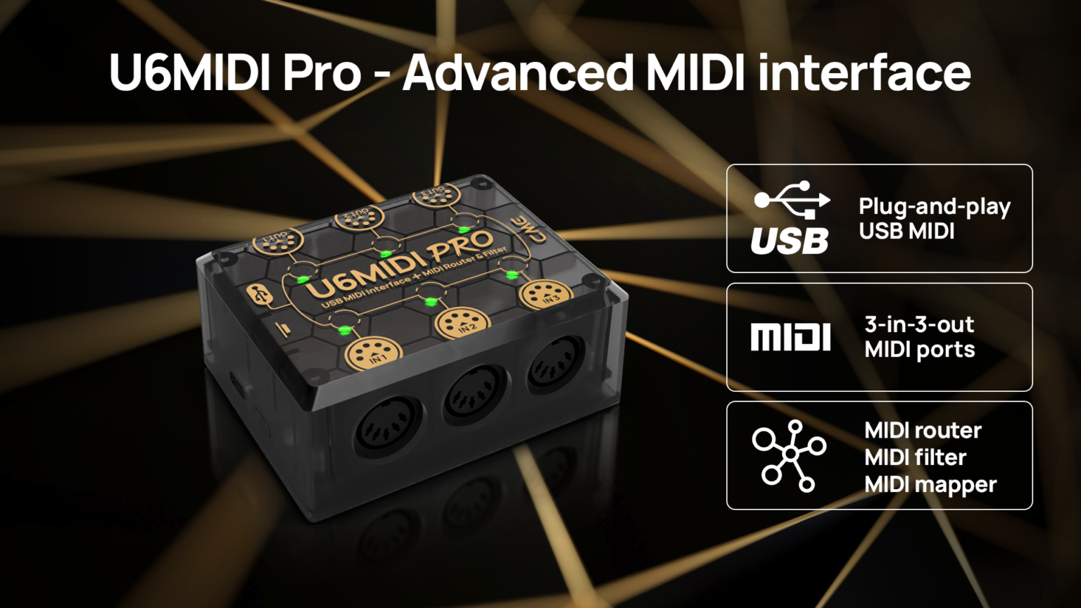 CME U6MIDI Pro: MIDI Interface with MIDI routing and filters