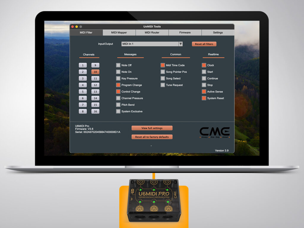 CME U6MIDI Pro: MIDI Interface with MIDI routing and filters