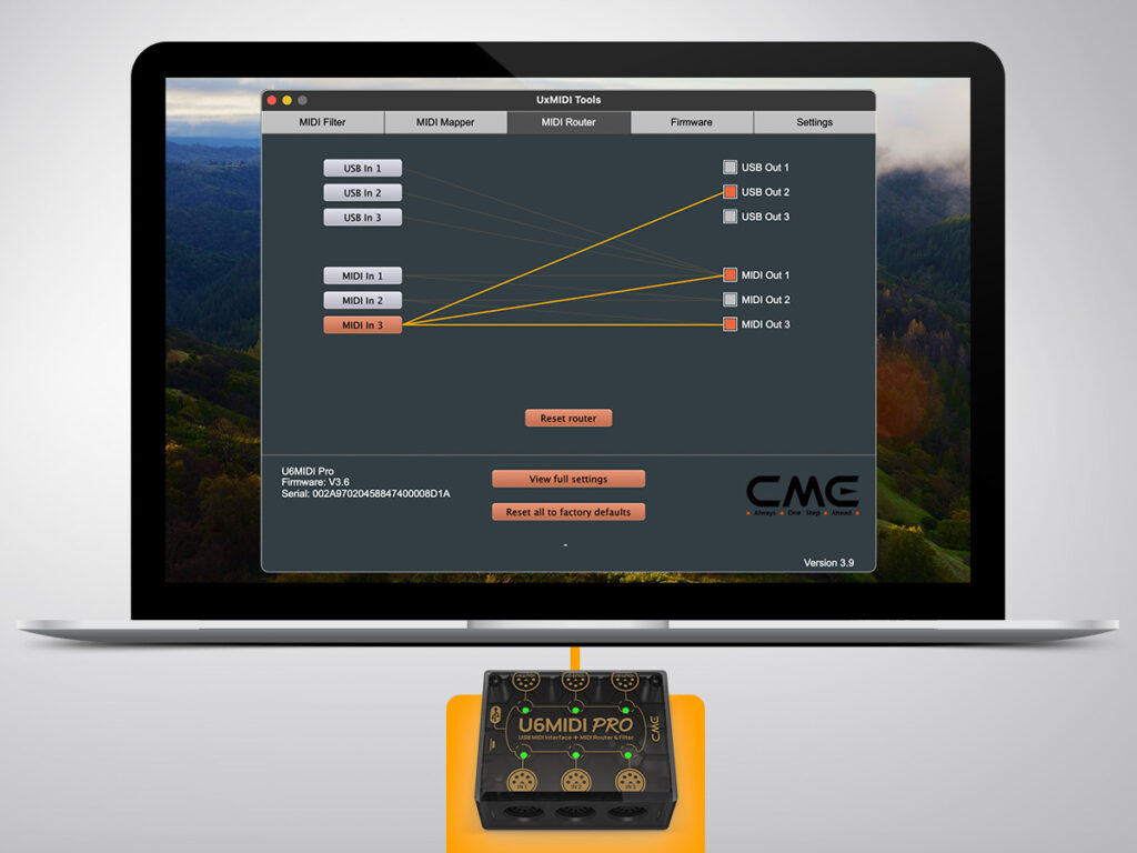 CME U6MIDI Pro: MIDI Interface with MIDI routing and filters