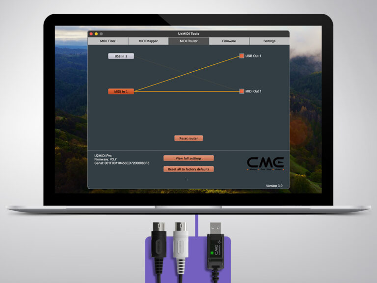 CME U2MIDI Pro: USB to MIDI cable with MIDI routing and filters