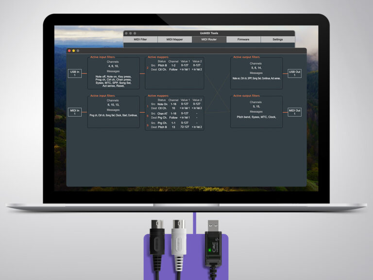 CME U2MIDI Pro: USB to MIDI cable with MIDI routing and filters
