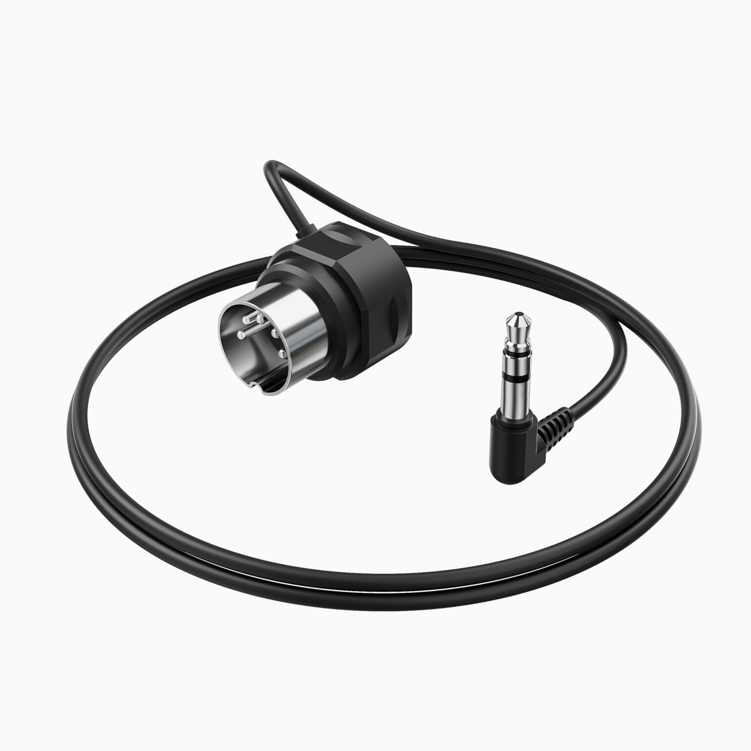 TRS (Angled, 1/8", type A) to 5-pin DIN MIDI Cable 4-Pack - 3FT / 90cm ...