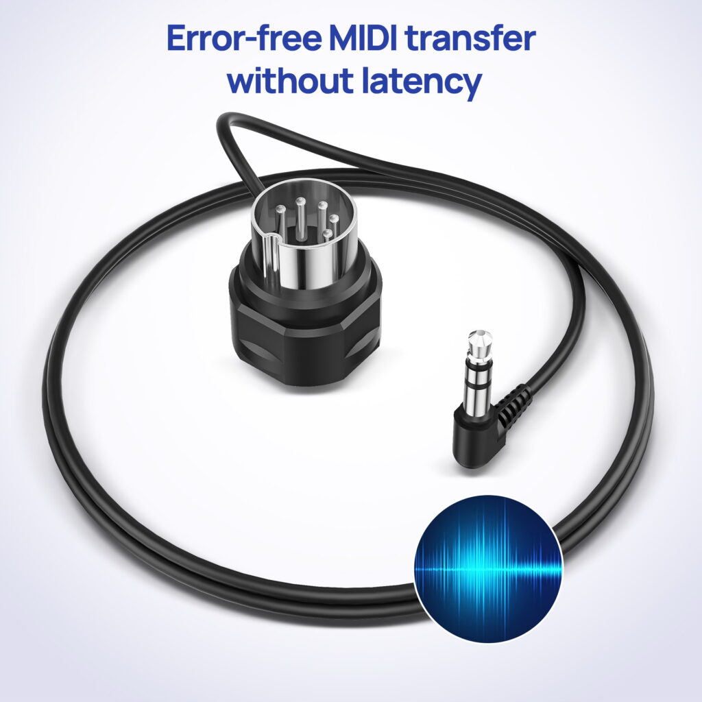 TRS (Angled, 1/8", type A) to 5-pin DIN MIDI Cable 4-Pack - 3FT / 90cm ...