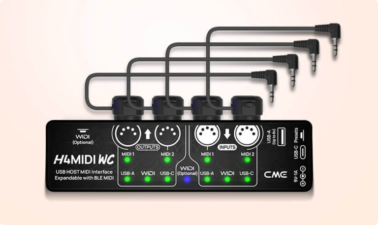CME H4MIDI WC: USB Host MIDI Interface + Router, Filter, Mapper
