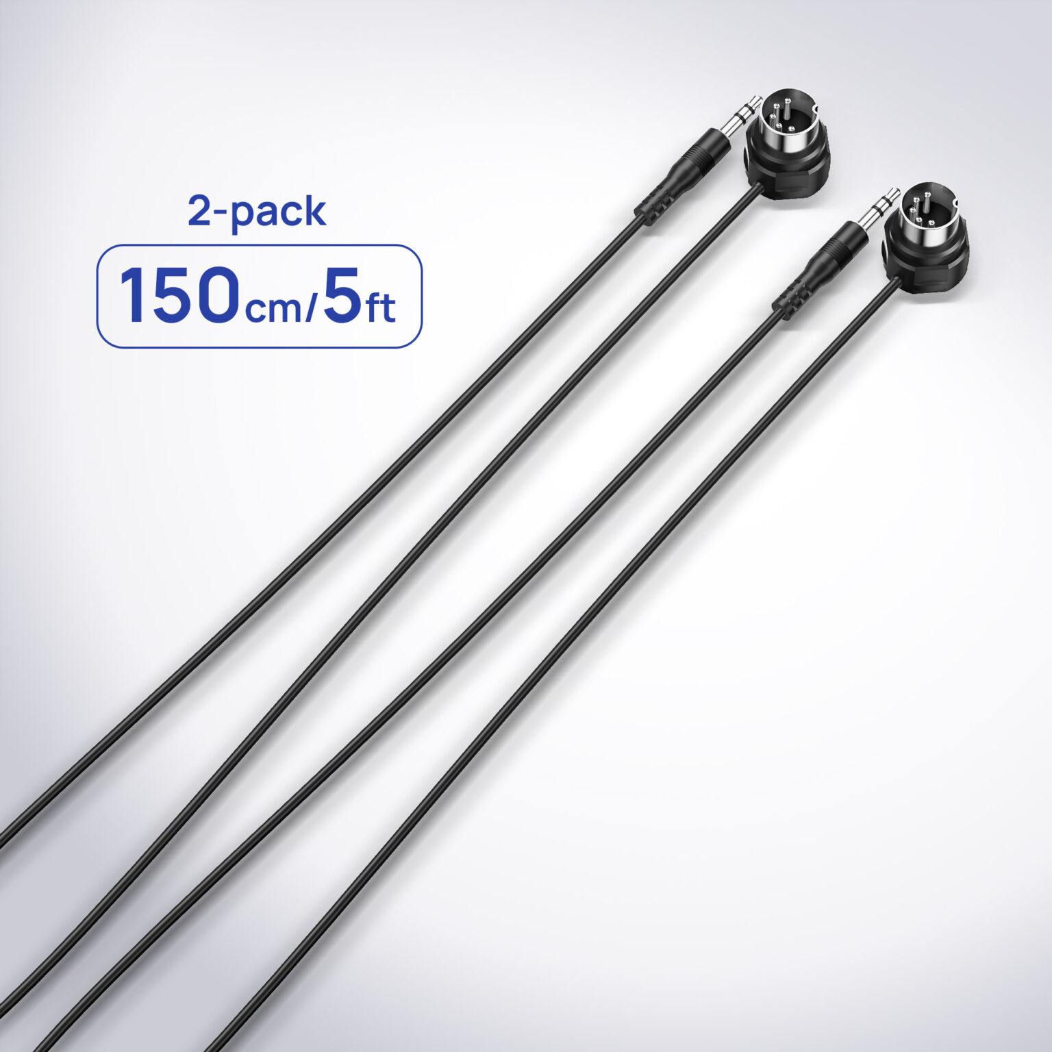 TRS (Straight, 1/8″, type A) to 5-pin DIN MIDI Cable 2-Pack – 5FT ...