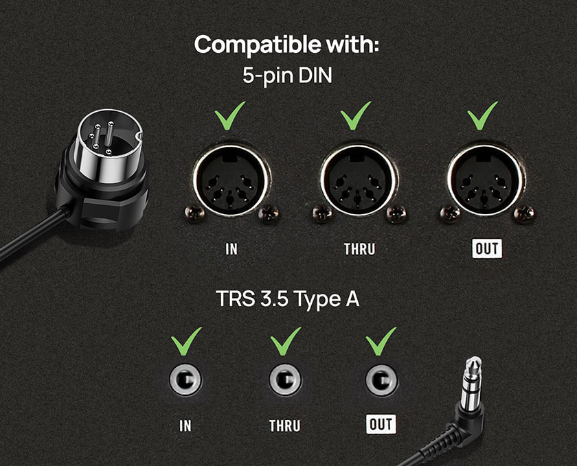CME MIDI Cable: Low-Profile Ultra-Thin Plugs for Compact Spaces